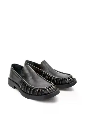 Camper Mil 1978 Ruched Leather Loafers - Black