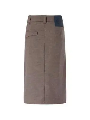 Pinko Calf-length Wrap Skirt With Check Pattern