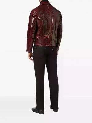 BILLIONAIRE Snakeskin-effect Zipped Jacket