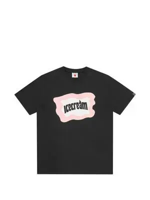 ICECREAM Logo-print Cotton T-shirt - Black