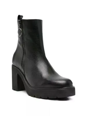 Unisa Grained Leather Ankle Boots
