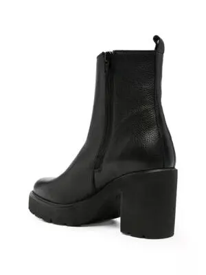 Unisa Grained Leather Ankle Boots