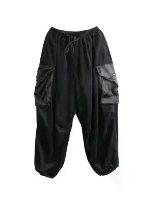 Y3 Drawstring Cargo Pants - Black