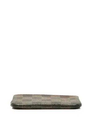 LOUIS VUITTON 2006 Damier Ebene Key Pouch Coin Pouch - Brown