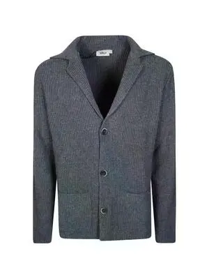 Altea Ribbed-knit Shawl-collar Cardigan - Grey
