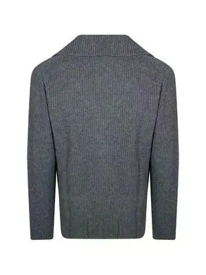 Altea Ribbed-knit Shawl-collar Cardigan