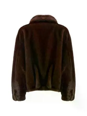SWORD 6644 Belted Faux-fur Coat