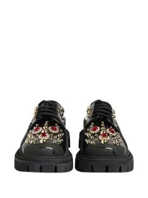 Dolce & Gabbana Crystal-embellished Studded Derby Shoes