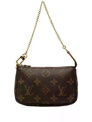 LOUIS VUITTON 2016 Monogram Mini Pochette Accessoires Handbag - Brown