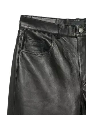HAIKURE Leather Wide-leg Trousers