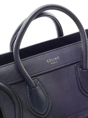 Celine 2000-2026 Nano Leather Luggage Tote Satchel
