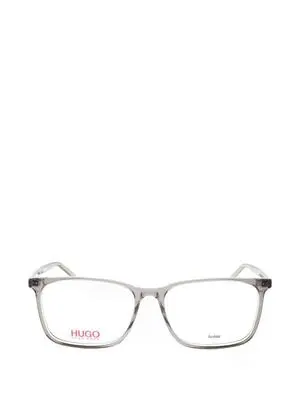 Hugo Rectangle-frame Glasses - Grey