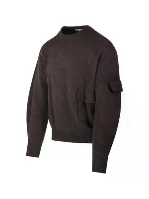 COOR Patch-pocket Crew-neck Sweater