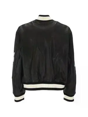Off-White Patch-detail Leather Bomber Jacket