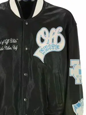 Off-White Patch-detail Leather Bomber Jacket