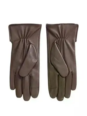 Ralph Lauren Button-detail Leather Gloves