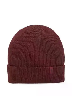 On Ribbed-knit Wool Beanie Hat - Red