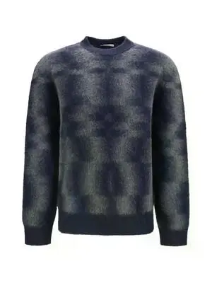 PIACENZA CASHMERE 1733 Brushed-knit Crew-neck Sweater - Blue