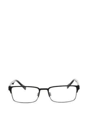 Hugo Rectangle-frame Glasses - Black