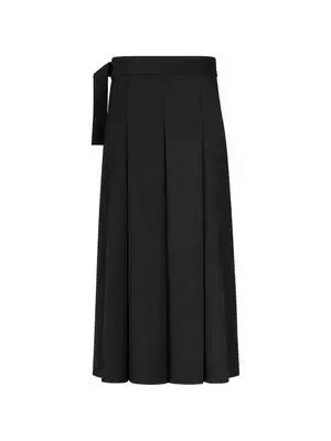 P.a.r.o.s.h Belted Pleated Midi Skirt