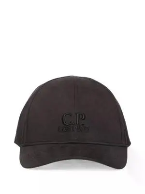 C.P. COMPANY Logo-embroidered Gabardine Cap - Black