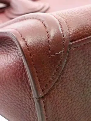 Celine 2000-2026 Nano Luggage Tote Satchel - Red