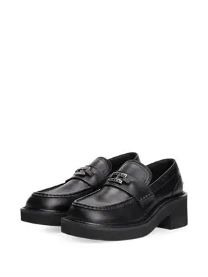 Tommy Hilfiger Logo-plaque Leather Loafers