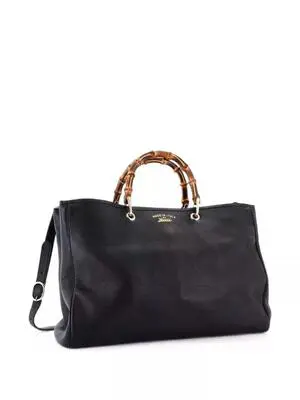 Gucci Bamboo Shopper Leather Large Tote Bag