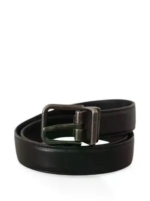 Dolce & Gabbana Logo-buckle Leather Belt - Black