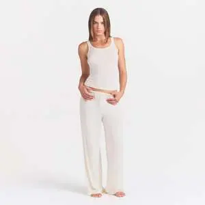 SKIMS Cloud Sleep Pants | White | Small - Ecru