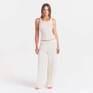SKIMS Cloud Sleep Tank Top | White - Ecru