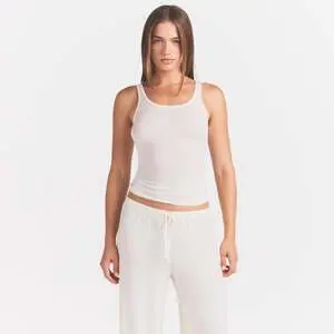 SKIMS Cloud Sleep Tank Top | White
