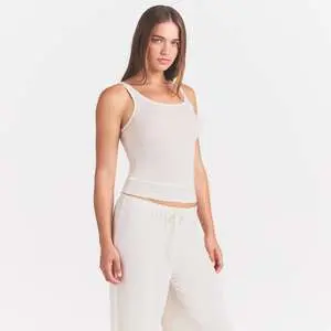 SKIMS Cloud Sleep Tank Top | White