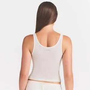 SKIMS Cloud Sleep Tank Top | White