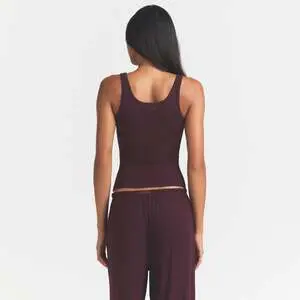 SKIMS Cloud Sleep Tank Top | Deep Neutral - Currant