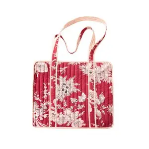 INARA Shiraz Bouquet Tote Bag - Red