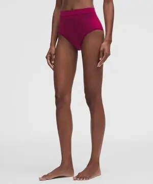 Lululemon Underease High-waist Ribbed Brief Raspberry Rave