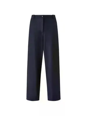 Pinko Logo-patch Straight-leg Trousers - Blue