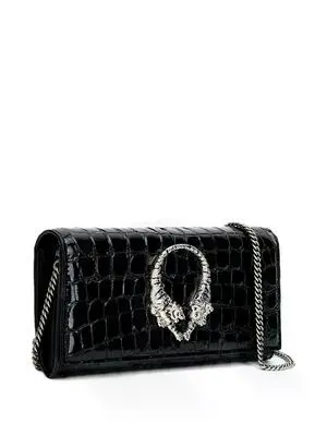 Roberto Cavalli Croc-effect Tiger-head Chain Wallet