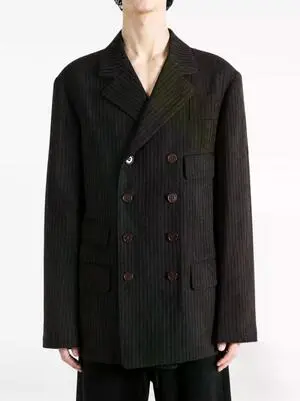 TAIGA TAKAHASHI Pinstripe Double-breasted Jacket