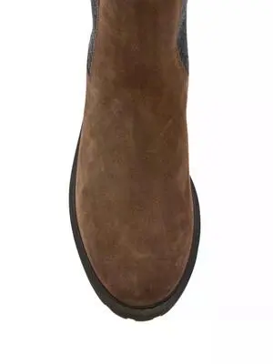 Brunello Cucinelli Suede Monili-embellished Boots