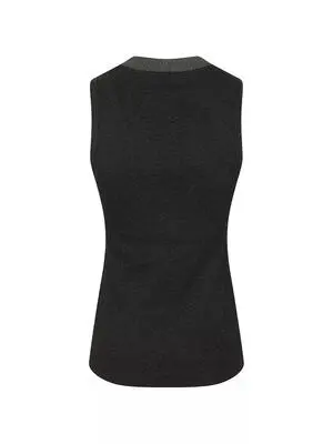 Peserico Metallic-trim Sleeveless Top
