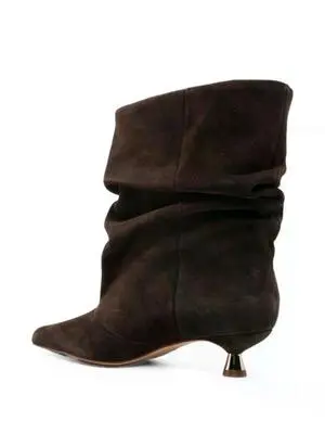 ALMA EN PENA Slouchy Pointed-toe Ankle Boots