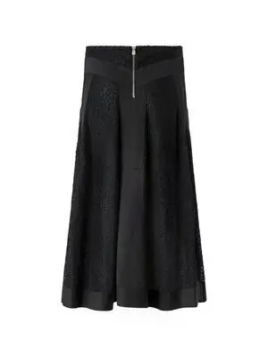 Pinko Flared Lace Midi Skirt With Inserts