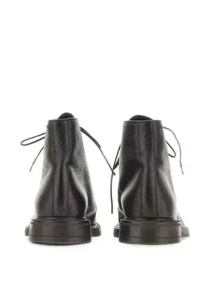 ALEXANDER HOTTO Grained Leather Ankle Boots