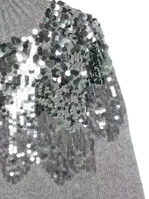 Liu Jo Sequin-embellished High-neck Sweater