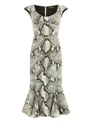 Roberto Cavalli Python-print Midi Dress
