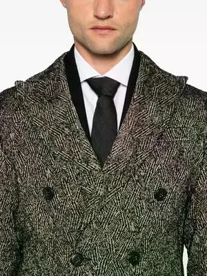 Brian Dales Double-breasted Chevron Coat