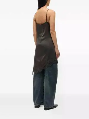 Samsøe Samsøe Lace-trim Asymmetric Dress - Grey