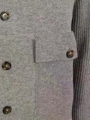 LARDINI Ribbed-knit Panel Jacket